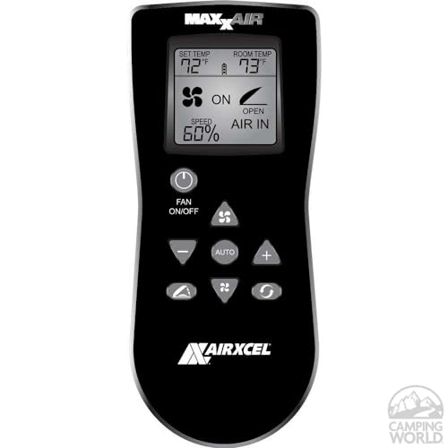 MAXXAIR 0007000K MaxxFan Deluxe Fan with Remote and White Lid