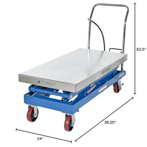 Vestil AIR-1500-D Carbon Steel Air Cart 1500 Lb. Capacity Silver