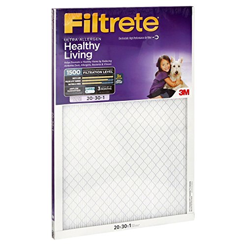 3M 2022DC-6 Filtrete Healthy Living Ultra Allergen Reduction Air Filter, 20"w x 30"L x 1" H