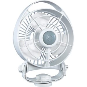 caframo marine bora. 12v marine fan. direct wire, low draw, 5000 hour motor life. white, 6.5â€ x 3.0â€ x 9.5â€ (748cawbx)