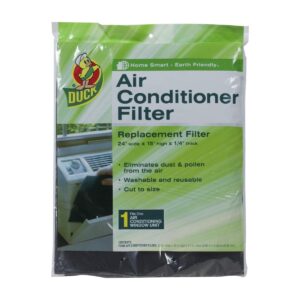 duck brand replacement air conditioner foam filter, 24-inch x 15-inch x 1/4-inch, 1285234