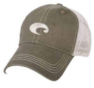 costa del mar trucker hat, moss + stone, one size us