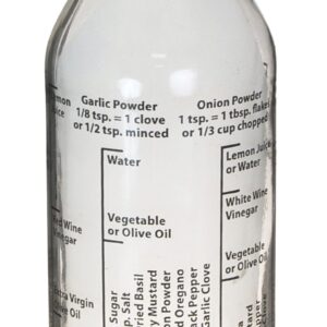 Kolder Salad Dressing Bottle, Glass, 13-Ounce, Made in the USA, white