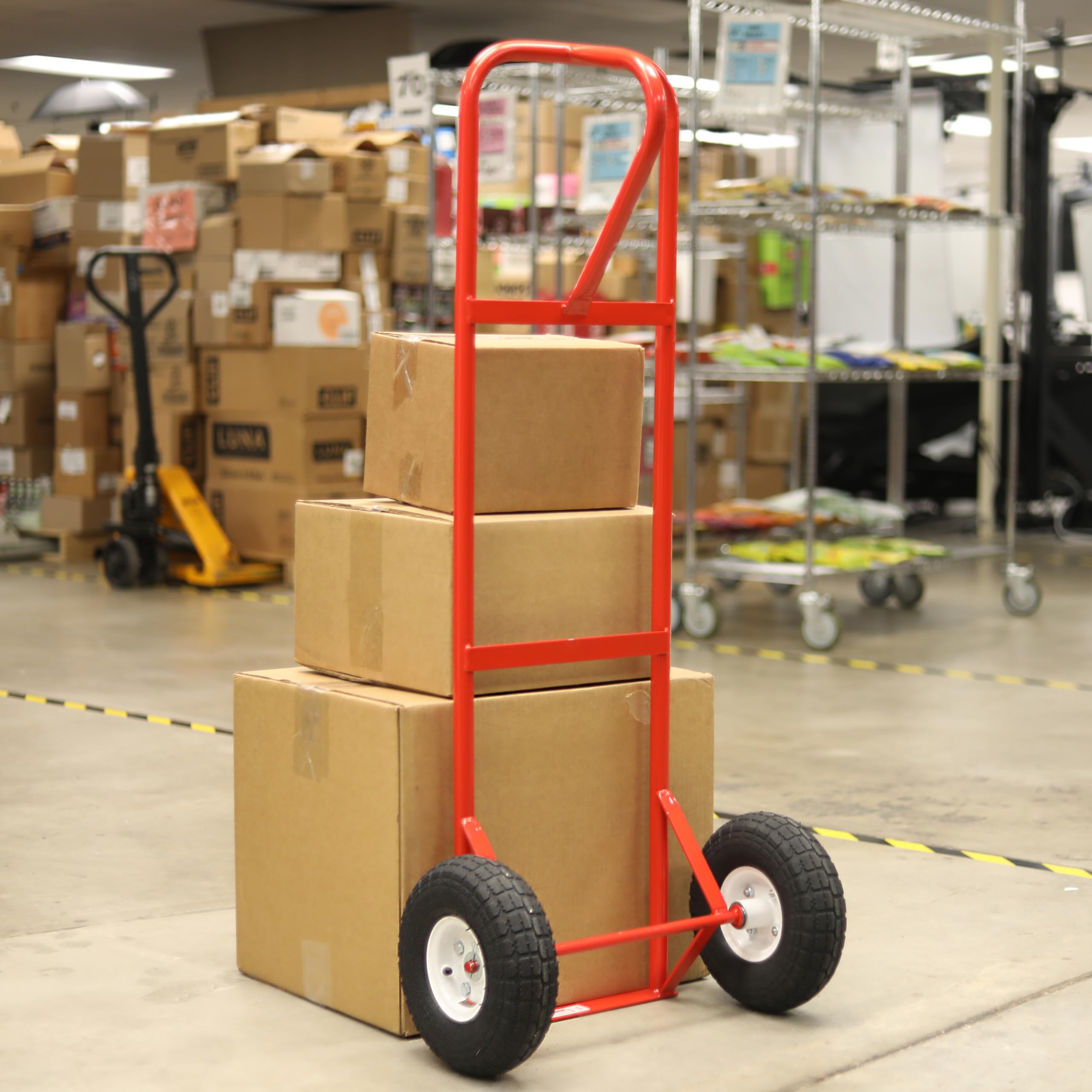 American Power Pull 3400-1 Hand Truck, Alloy steel, Red