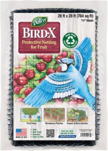 dalen bird x protective mesh netting - keep birds and pests away from your garden – non toxic - made in the usa - 28' x 28'