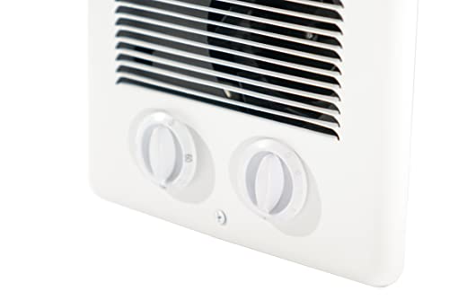 Cadet Com-Pak Bath Electric Wall Heater Complete Unit with Thermostat and Timer (Model: CBC103TW, Part: 65101), 3415 BTU, 240/120 Volt, 1000 Watt, White