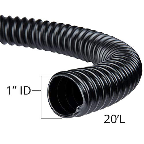 Tetra Pond Pond Tubing 1 Inch Diameter, 20 Feet Long, Connects Pond Components, Black (19736)