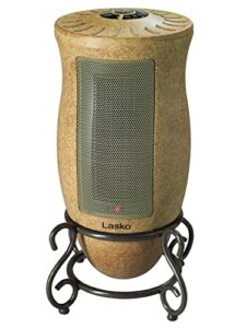 lasko oscillating designer series ceramic space heater for home with adjustable thermostat, timer and 2-speeds, 16 inches, 1500w, beige, 6405