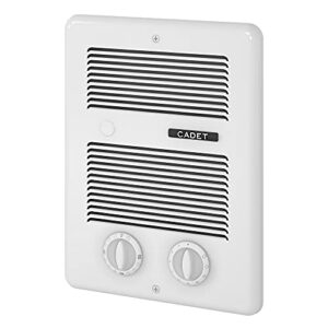 cadet com-pak bath electric wall heater complete unit with thermostat and timer (model: cbc103tw, part: 65101), 3415 btu, 240/120 volt, 1000 watt, white