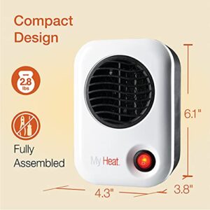 Lasko MyHeat Personal Mini Space Heater for Home with Single Speed, 6 Inches, White, 200W, 101