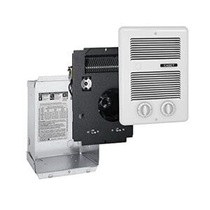 Cadet Com-Pak Bath Electric Wall Heater Complete Unit with Thermostat and Timer (Model: CBC103TW, Part: 65101), 3415 BTU, 240/120 Volt, 1000 Watt, White