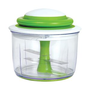 chef'n veggichop hand-powered food chopper (arugula), 5.5" x 5.5" x 5"