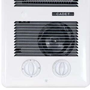 Cadet Com-Pak Bath Electric Wall Heater Complete Unit with Thermostat and Timer (Model: CBC103TW, Part: 65101), 3415 BTU, 240/120 Volt, 1000 Watt, White