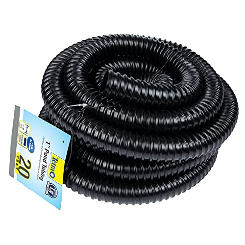 Tetra Pond Pond Tubing 1 Inch Diameter, 20 Feet Long, Connects Pond Components, Black (19736)