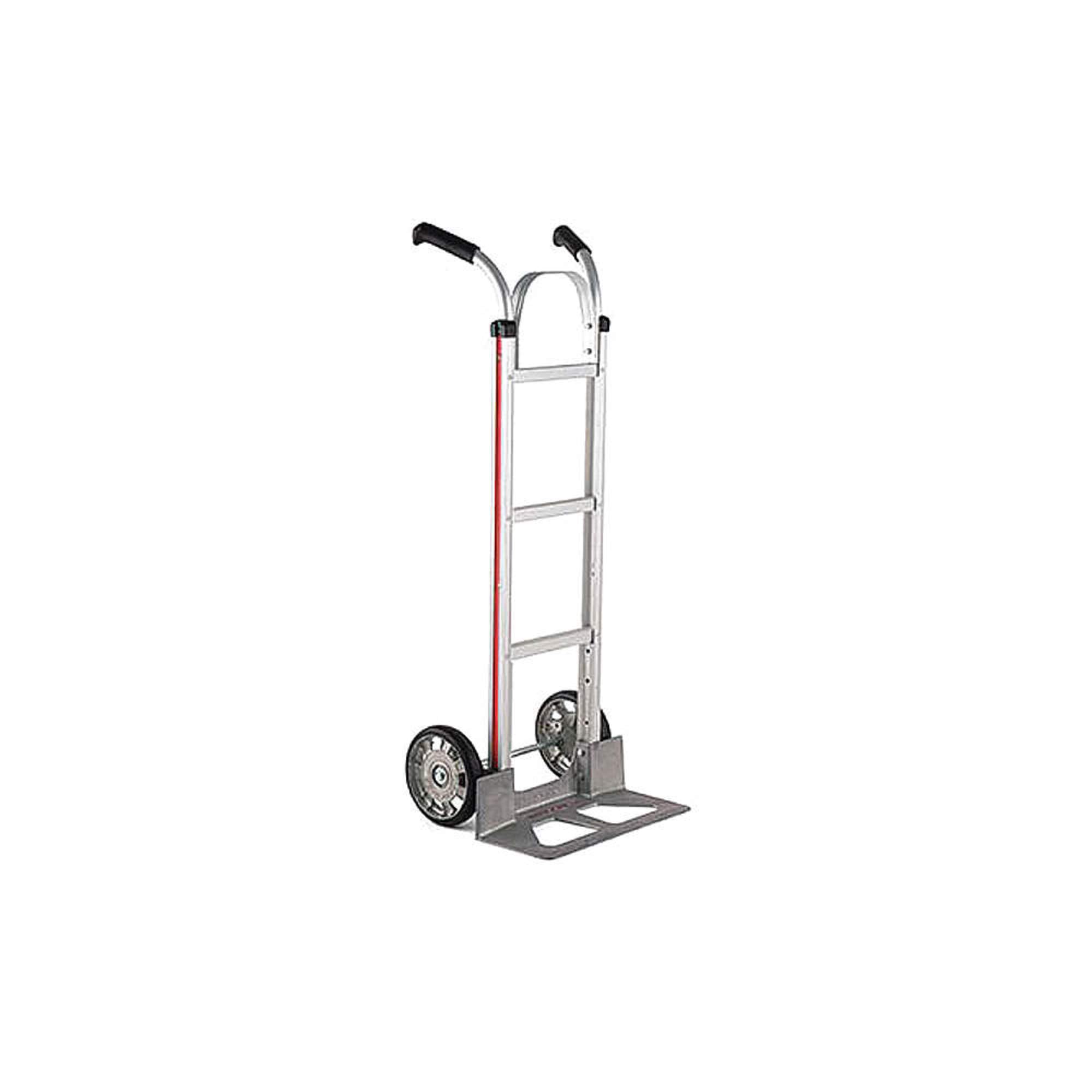 Magliner HMK116UA1 Aluminum Hand Truck, Double Grip Handle with Brace, 18" x 7-1/2" Aluminum Diecast Nose Plate, 500 lb Capacity