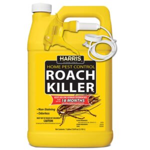 harris roach killer, liquid spray with odorless and non-staining 12-month extended residual kill formula (gallon)