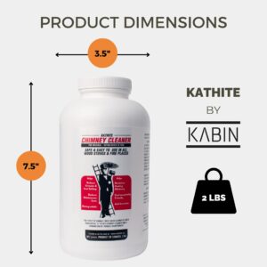 KABIN Kathite Chimney Sweep Cleaner 2LB - Fireplace Chimney Cleaning Kit - Creosote Remover for Wood Stoves - Creosote Destroyer Better Than Fire Logs