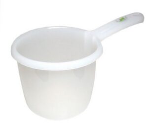 japanbargain, japanese plastic water ladle bath ladle dipper leaf series made in japan (1, white)