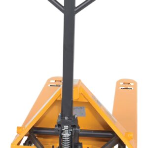 Vestil PM5-2748-Y Yellow Standard Pallet Truck, 5500 lbs Capacity, 48" Length x 27" Width Fork