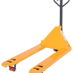 Vestil PM5-2748-Y Yellow Standard Pallet Truck, 5500 lbs Capacity, 48" Length x 27" Width Fork