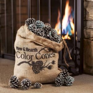 Plow & Hearth Flame Color Changing Pine Cones Fireplace Accessory