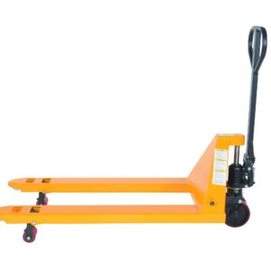 Vestil PM5-2748-Y Yellow Standard Pallet Truck, 5500 lbs Capacity, 48" Length x 27" Width Fork