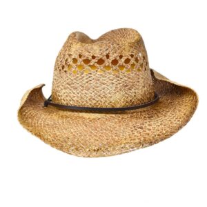 Bullhide Montecarlo Anytime Vented Raffia Western Hat with Turquoise Bead Concho Small/Medium