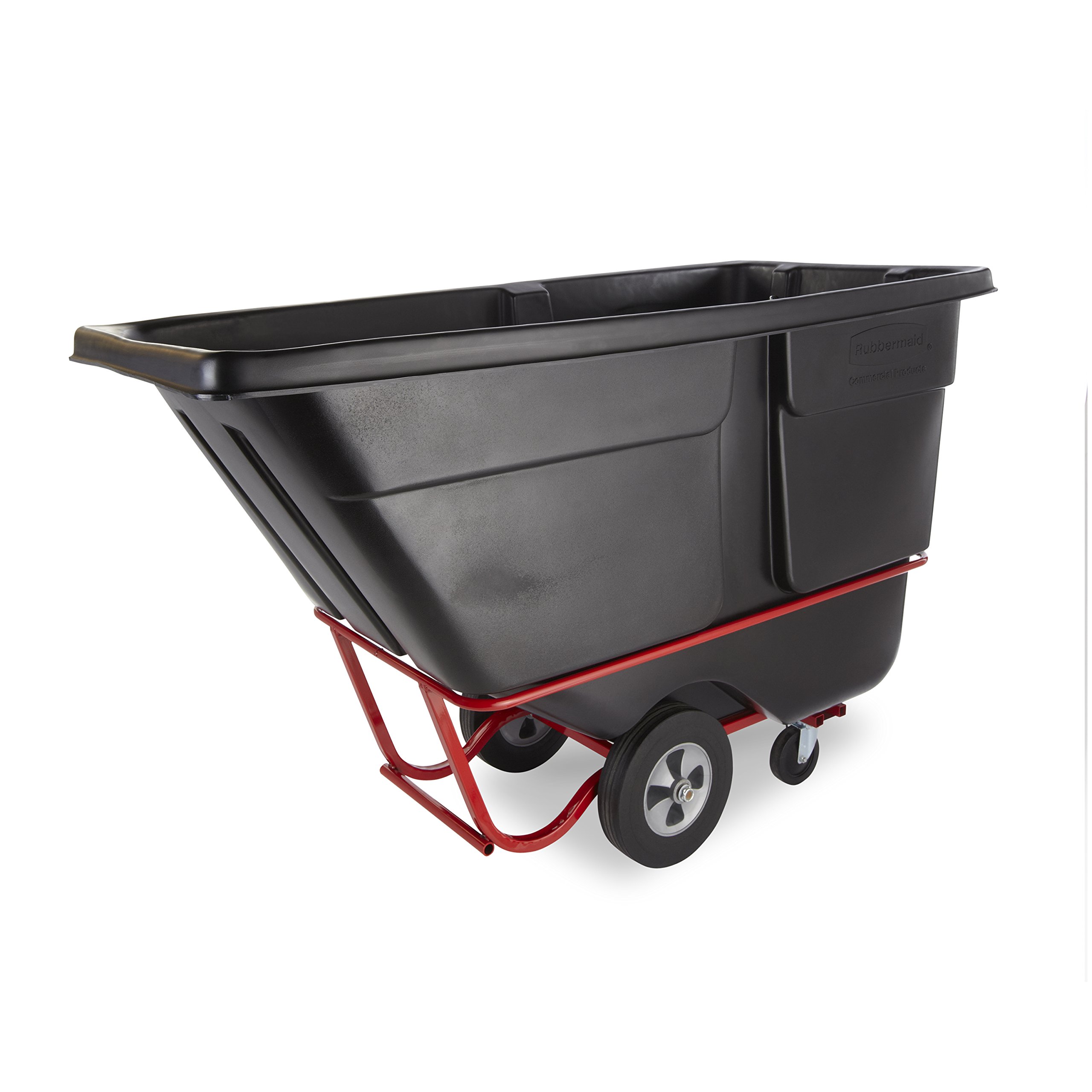 Rubbermaid Commercial FG131500BLA Forkliftable Polyethylene Dump Truck, 1250-Pound Capacity, Black