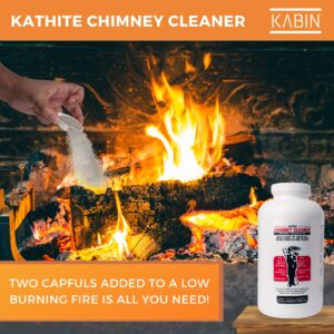 KABIN Kathite Chimney Sweep Cleaner 2LB - Fireplace Chimney Cleaning Kit - Creosote Remover for Wood Stoves - Creosote Destroyer Better Than Fire Logs