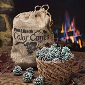 Plow & Hearth Flame Color Changing Pine Cones Fireplace Accessory