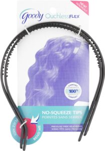 goody ouchless flex thin pressure-free headband, 2 count (pack of 3)