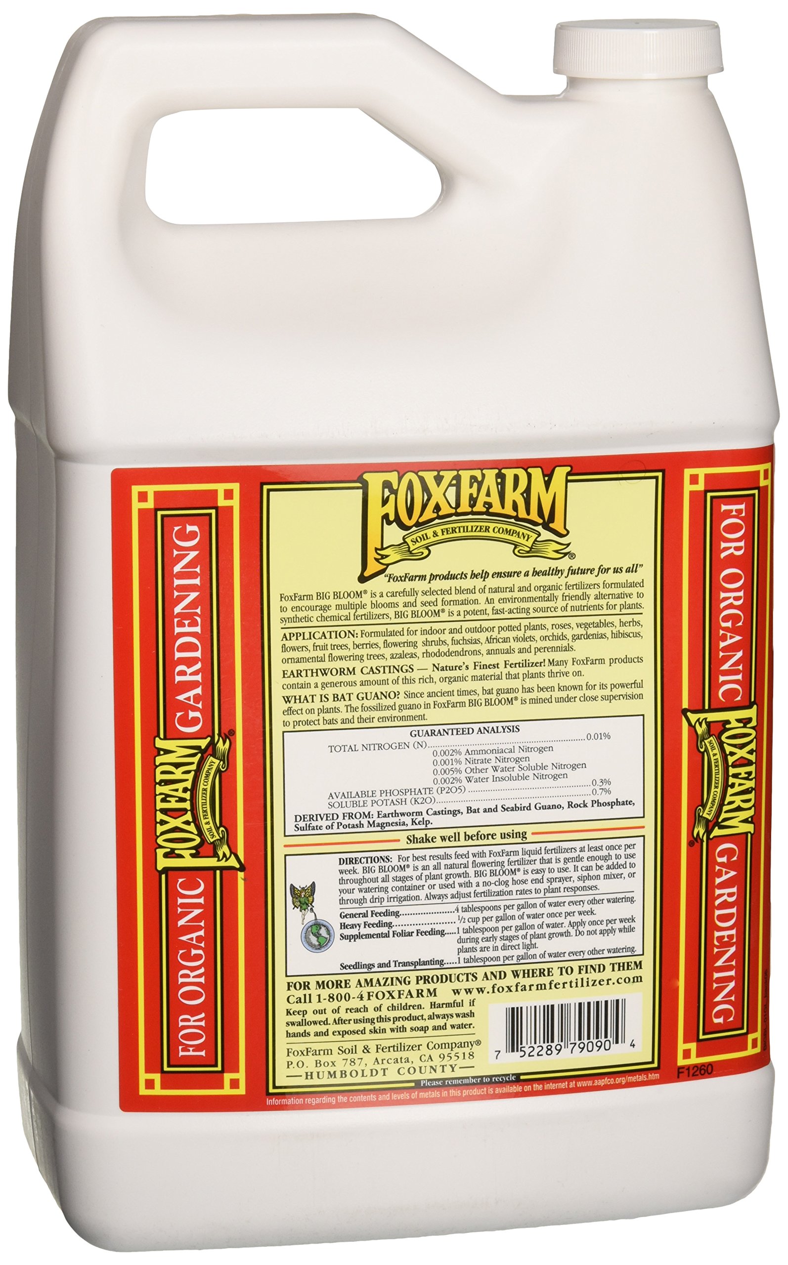 FoxFarm FX14003 Liquid Concentrate 0-0.5-0.7 Big Bloom, 1 Gallon