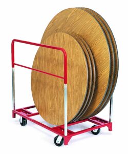 raymond 3709 steel standard round folding table mover with 6" x 2" phenolic caster, 1600 lbs capacity, 48" length x 32-3/4" width