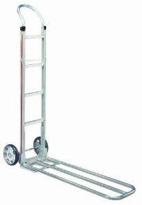 magline hsk811aa1-5 two-wheel snack hand truck, u-loop handle, mold-on rubber wheels, 500 lb. capacity