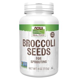 now foods, broccoli seeds for sprouting, non-gmo project verified, 4 ounces