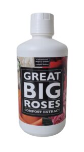 great big roses – soil and rose fertilizer booster to grow the best roses and flowers; rose food compost extract for rose bush, 32 ounce concentrate (makes 8 gallons)