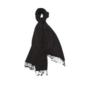 cashmere boutique 100% pure cashmere shawl - soft, luxury lightweight, perfect for daily wear or any occasion, long winter warm shawl for women - black, 36" x 80"