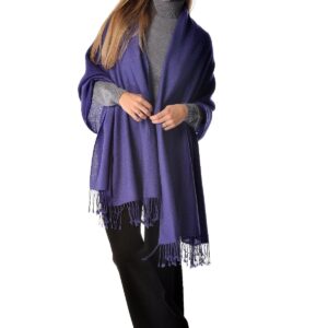 Cashmere Boutique 100% Pure Cashmere Shawl - Soft, Luxury Lightweight, Perfect for Daily Wear or Any Occasion, Long Winter Warm Shawl for Women - Black, 36" x 80"