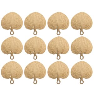 koyal wholesale natural raffia hand fans, 12-pack palm leaf hand fans, buri fans, handmade raffia fans, wedding favor fans, favor for wedding, fan programs wedding