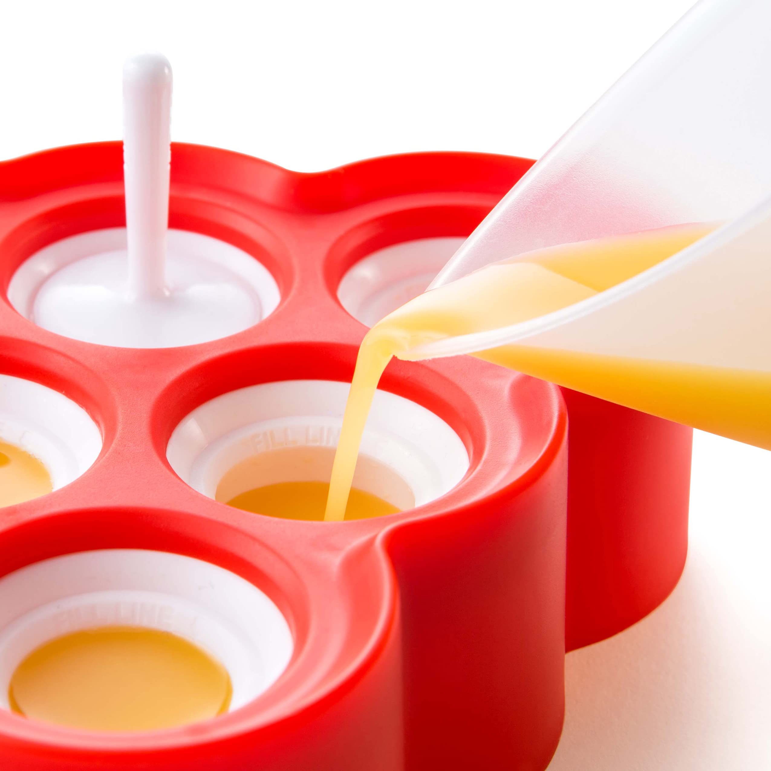 ZOKU - Mini Pop Molds, 9 Miniature Popsicle Molds With Sticks and Drip Guards, Easy-Release BPA-free Silicone