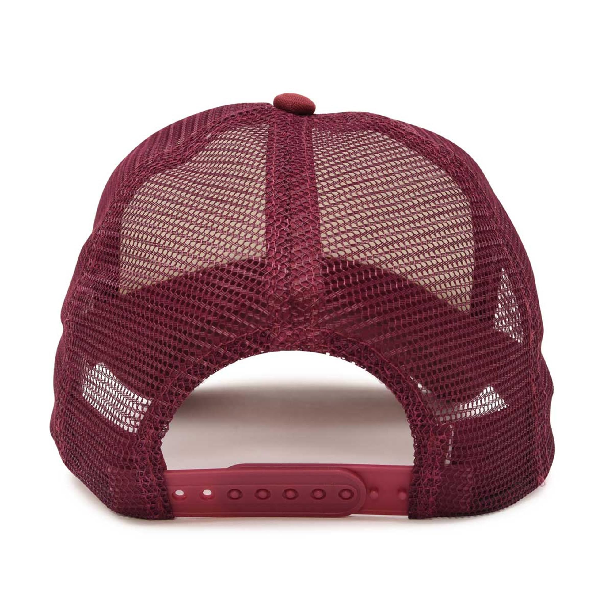 DALIX Blank Hat Two Tone Summer Mesh Cap in Maroon and White Trucker Hat