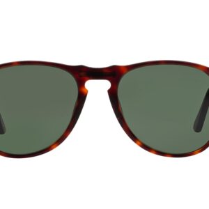 Persol PO9649S Aviator Sunglasses, Havana/Green, 55 mm