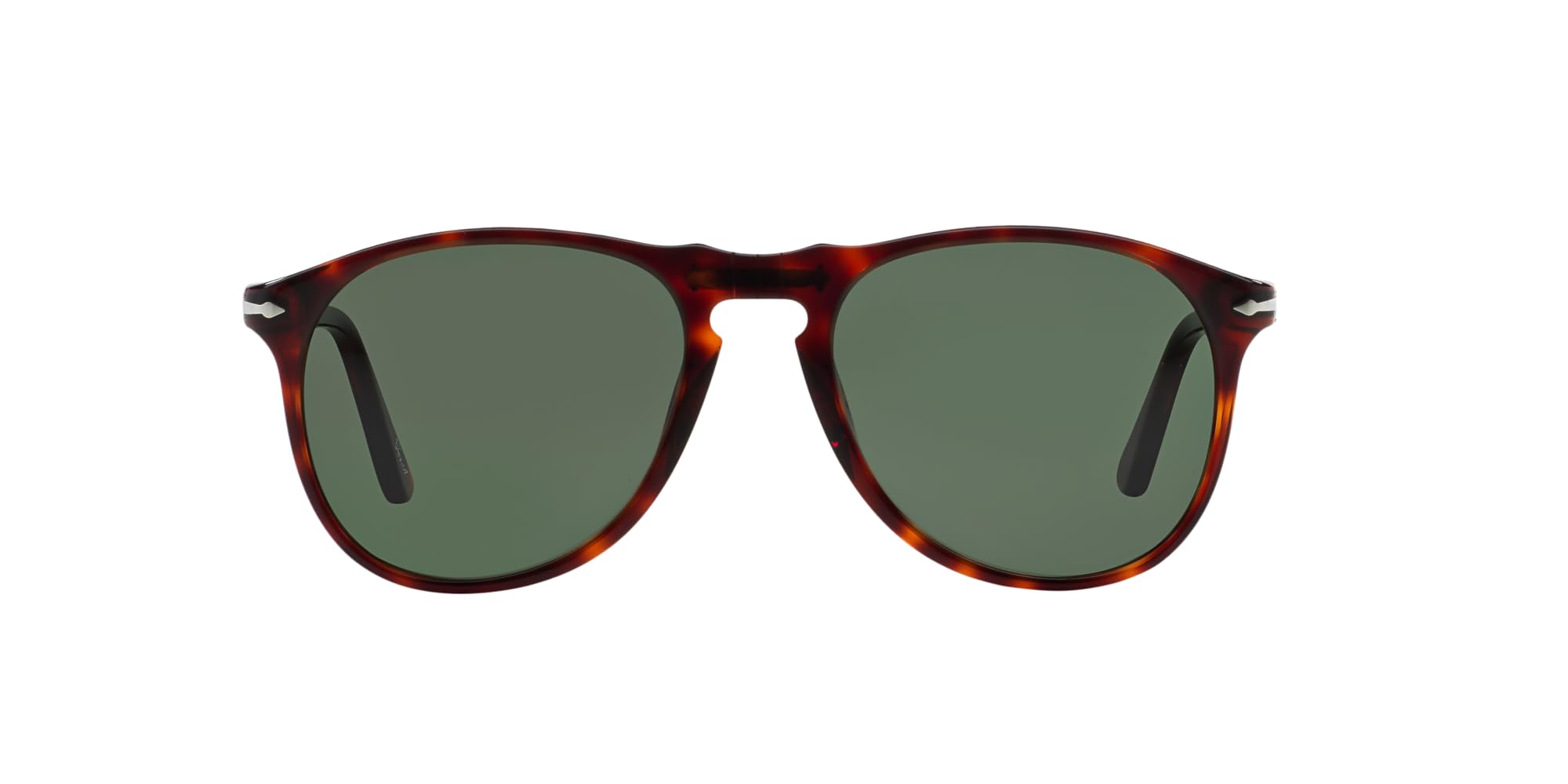 Persol PO9649S Aviator Sunglasses, Havana/Green, 55 mm