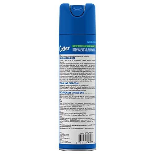 Cutter Backwoods Insect Repellent 11 Ounces, Aerosol, Repels Up To 10 Hours