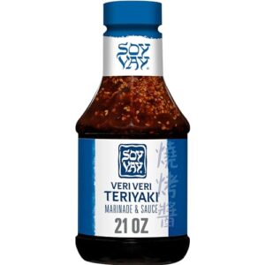 soy vay veri veri teriyaki marinade and sauce, 21 ounce bottle (package may vary)