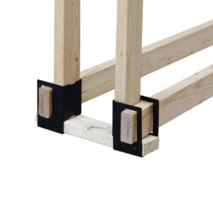 pleasant hearth 4 piece log rack brackets, black