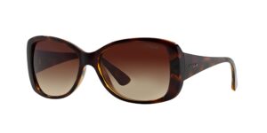 vogue eyewear women's vo2843s square sunglasses, dark havana/brown gradient, 56 mm