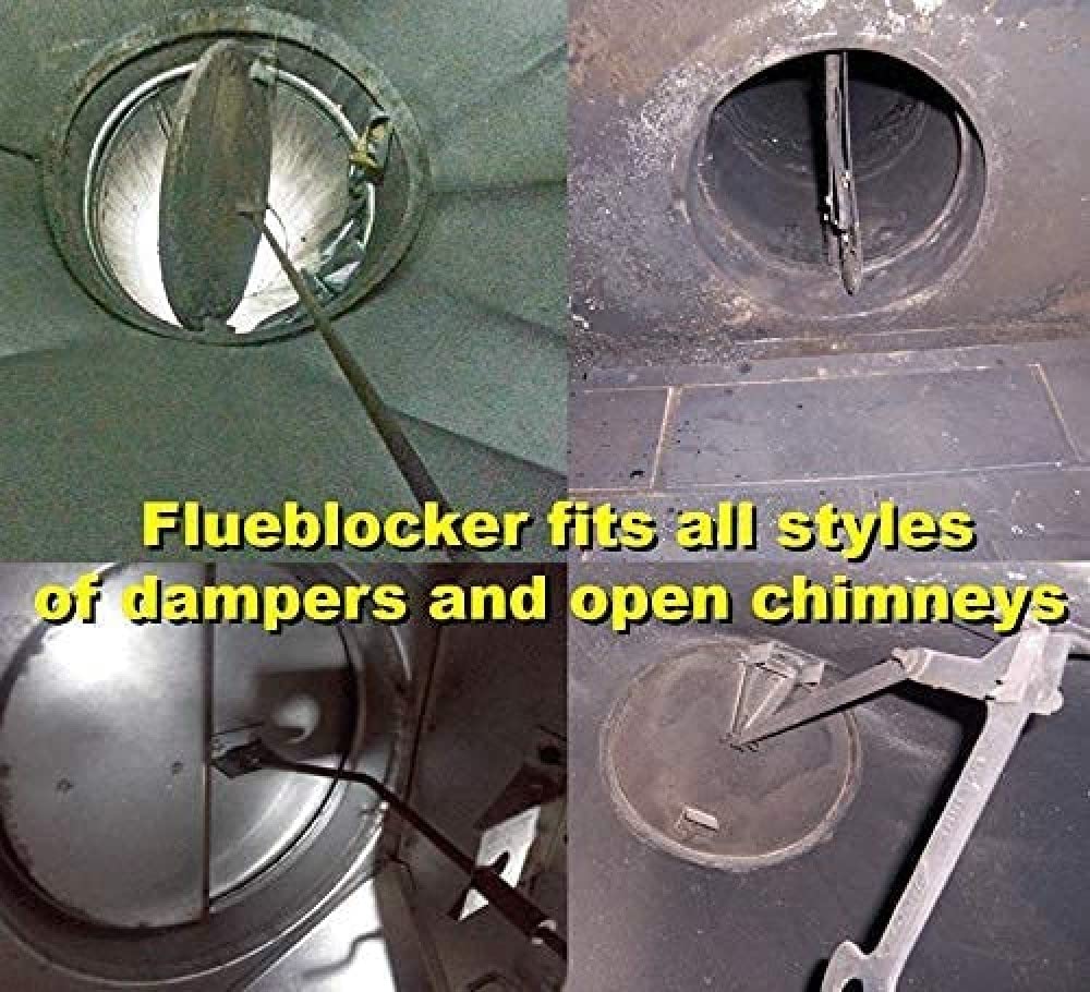 Flueblocker to Plug a 8" or 9" Round Chimney Flue – Chimney Sheep Wool Wood Stove & Fireplace Draft Stopper Plug Excluder – Save Energy Block Smell & Debris – Better Than Inflatable Pillow Balloon