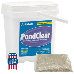 airmax pondclear packets, beneficial bacteria & enzyme clarifier treatment with ecoboost prx, clear & clean pond & lake water, safe for fish, 12 count