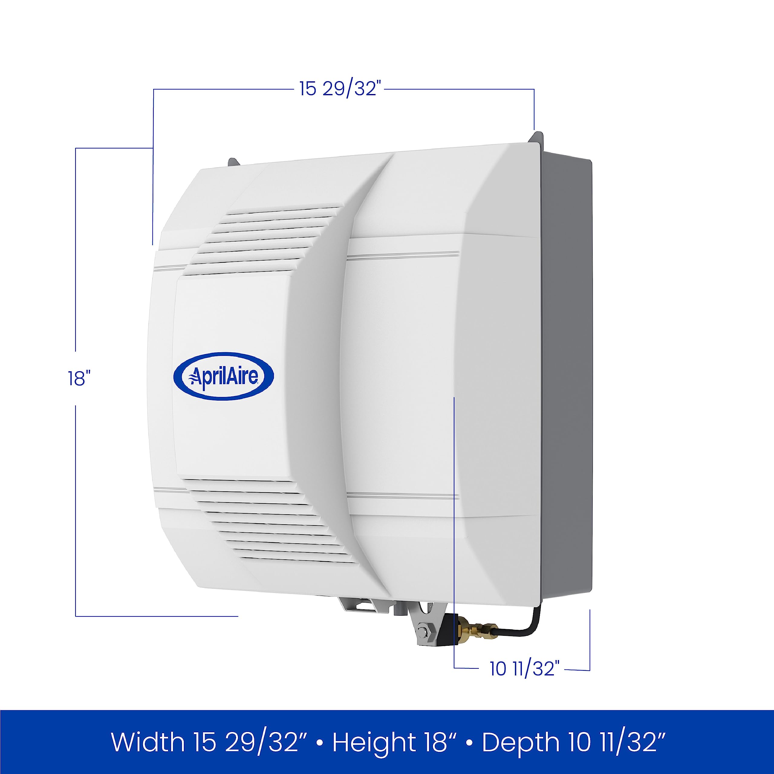 AprilAire 700M Whole-House Humidifier, Manual Fan Powered Furnace Humidifier, Large Capacity Whole-House Humidifier for Homes up to 5,300 Sq. Ft., White